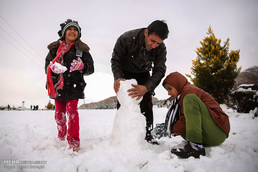 Iran, Kerman Province, Kerman City Winter Snow Snowball 16 | The other Iran
